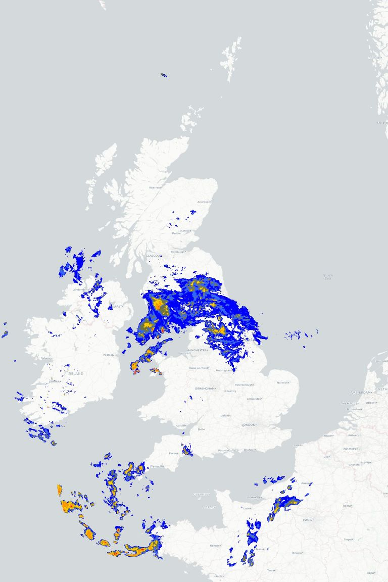 Metcheck.com - UK Latest Zoomable Tornado Radar - Updated every 15 Minutes.